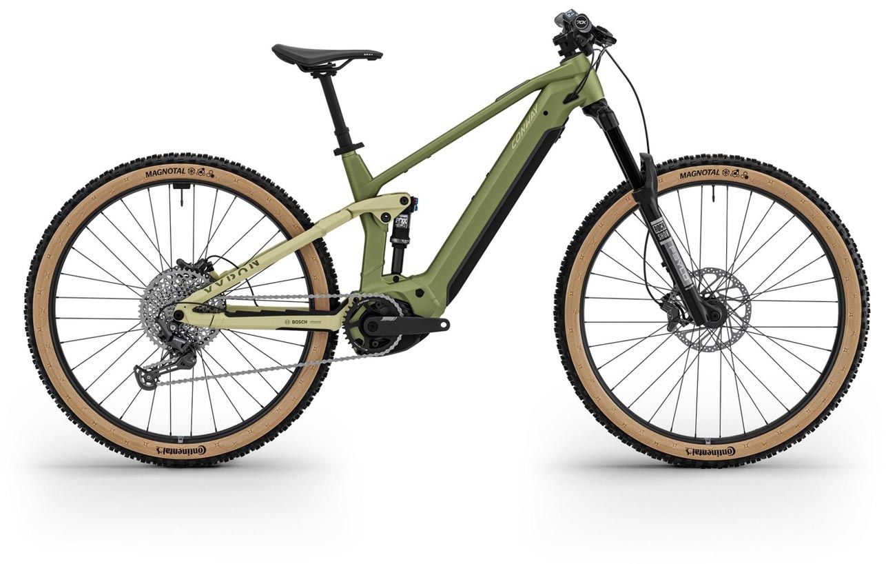 Conway Xyron ST 4.0 olive matt / dusty yellow matt 2026 - E-Bike Fully ...